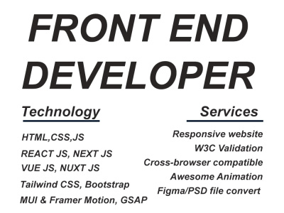 Fast Responsive Web Apps | Front-End Developer | React.js, Next.js, Vue.js | Upwork