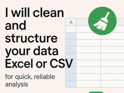 Cleaned and structured Excel or CSV data for quick, reliable analysis | Upwork