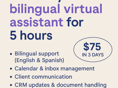 I will be your bilingual virtual assistant for 5 hours | Upwork