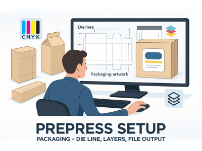 Prepress Setup for Packaging – Die Line, Layers, File Output | Upwork