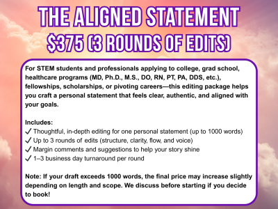 3 rounds of thoughtful, in-depth editing on your STEM personal ...