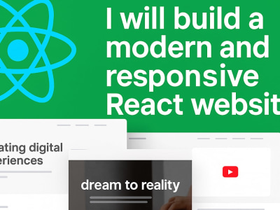 I will build a modern and responsive React website | Upwork
