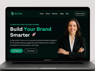 Responsive Business or Portfolio Website Template – HTML, CSS, JS | Upwork