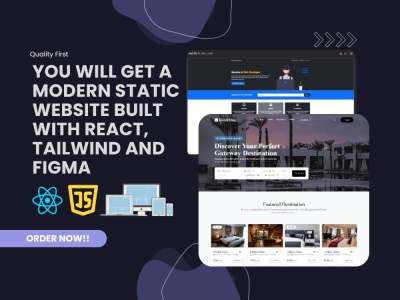 A modern static website built with React, Tailwind, and Figma | Upwork