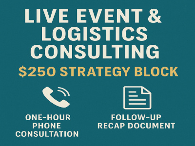 Live Event & Logistics Consulting – Expert Strategy for Events of Any ...