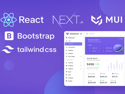 React/Next.js Dashboards | Fast UI with Tailwind, MUI, Bootstrap | Upwork