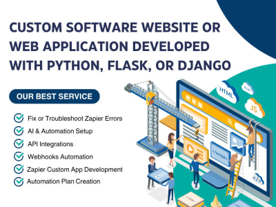 A Custom Software Website, Web App Developed with Python, Flask, Django ...