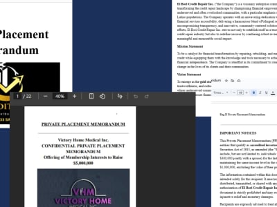 PPM reg cf reg A+ reg D offering Memorandum investment document | Upwork