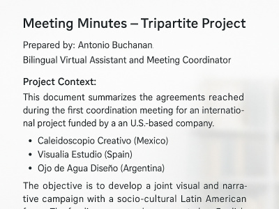 Multilingual Meeting Report – Structured, Accurate & Editable | Upwork