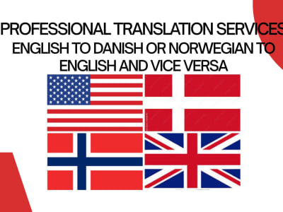 Translation from danish to english, norwegian to english and vice versa ...