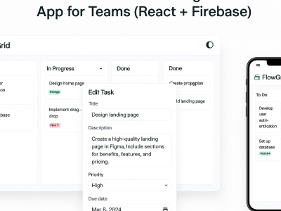 Build a responsive React web app with Firebase backend | Upwork