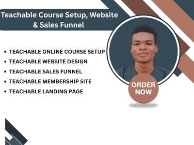 Teachable Course Setup, Teachable Website & Teachable Sales Funnel | Upwork