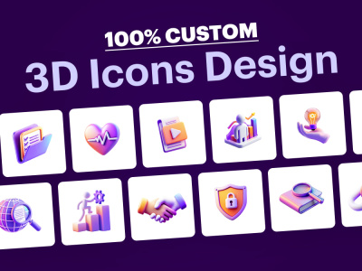 100% Custom 3D Icons | Upwork