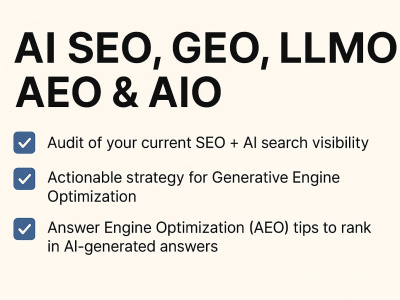ChatGPT SEO | AI SEO | GEO | AEO | AIO | LLMO | Rankings ChatGPT,AI Portal | Upwork