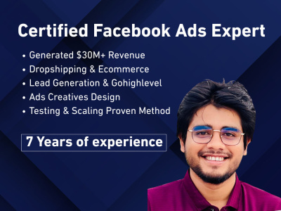 Certified Meta Facebook Ads Manager Expert Ecommerce and lead ...