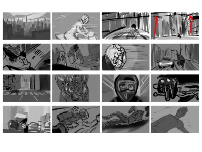 Cinematic Action Storyboard for Animation or Films | Upwork