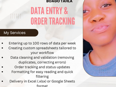 Data Entry & Order Tracking – Accurate & Organized | Upwork