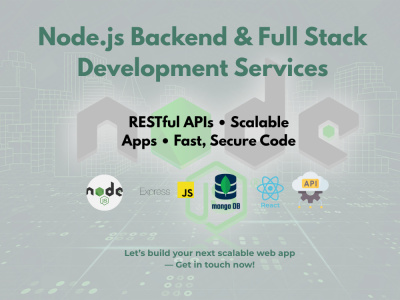 "Node.js Backend & Full Stack Developer | Scalable Web App Expert | Upwork