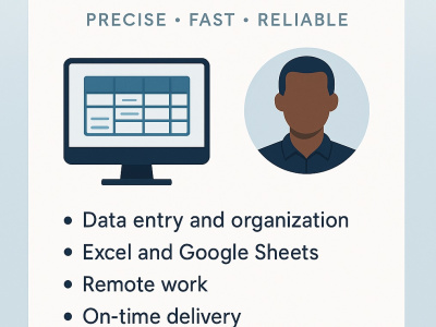 Data Entry Specialist | Precise & Reliable Excel and Google Sheets Work | Upwork