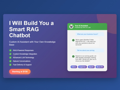 A smart LLM-based chatbot for real estate, healthcare, or ecommerce ...