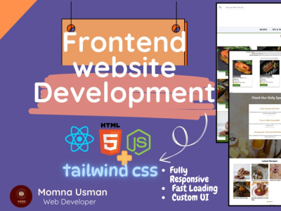 A responsive react website with tailwind CSS | Upwork