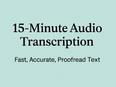A fast, clean transcript of your audio or video file. | Upwork