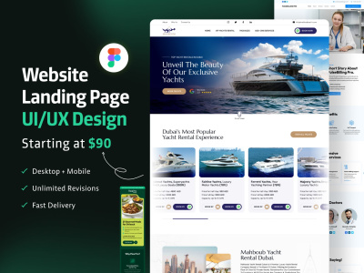 Website Landing Page UI/UX Design | Figma UI/UX | Responsive Design ...