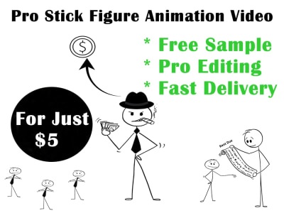 Stick figure animation video editing for youtube 2D Animator | Upwork