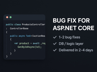A bug fix for your ASP.NET Core backend | Upwork