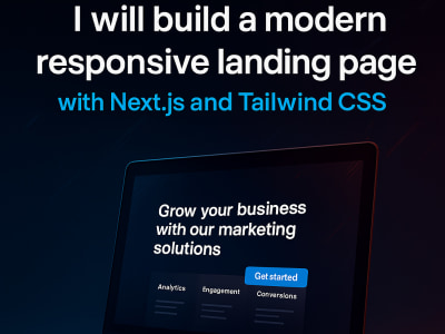 A modern responsive landing page using Next.js and Tailwind CSS | Upwork