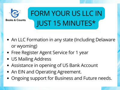 I will get a US llc address ein and bank account registered | Upwork
