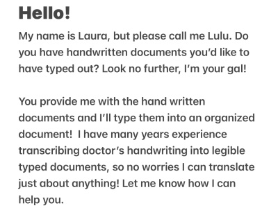 Handwritten documents typed into a clean format | Upwork