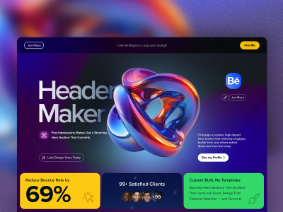 An Impressive Hero Section Design for Your Business and Brand | Upwork