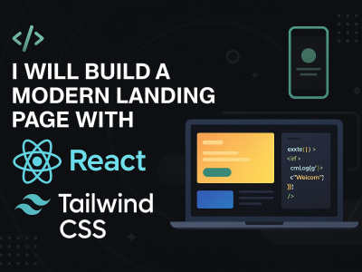 A modern landing page with React/Next.js and Tailwind CSS/CSS/SCSS | Upwork