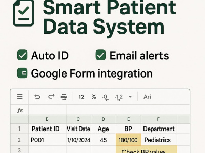 Google Sheets Patient Data Tracker | Auto ID, Alerts & Validations | Upwork