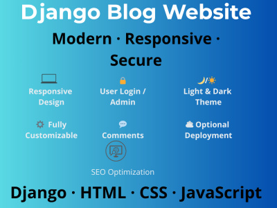 A Responsive Blog Website with Django and Modern Design | Upwork
