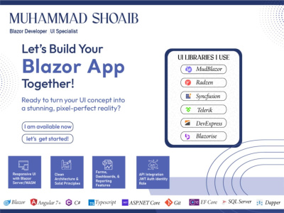 Modern Blazor UI | Clean Architecture | 100% Responsive Layout | Upwork