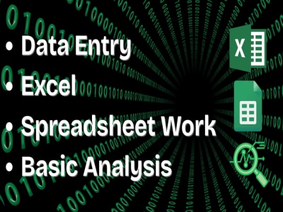 Data entry, Excel spreadsheet work, and basic analysis | Upwork