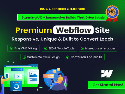 A Premium Webflow Site | Responsive, Unique & Built to Convert Leads | Upwork