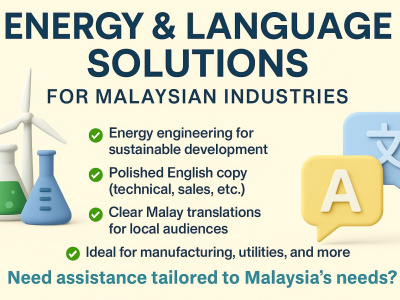 Energy & Language Solutions for Malaysian Industries | Upwork