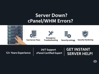 CPanel & WHM server error fixes with emergency troubleshooting | Upwork