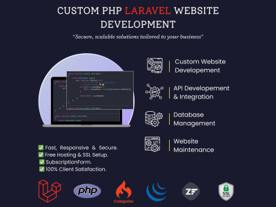 Responsive PHP Laravel Website with Admin Panel & Hosting Setup | Upwork