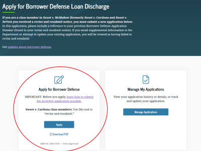 Your Borrower Defense Application completed & submitted. Consider it ...