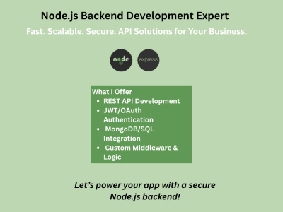Expert Node.js Backend Developer | REST APIs, Auth & DB Integration | Upwork
