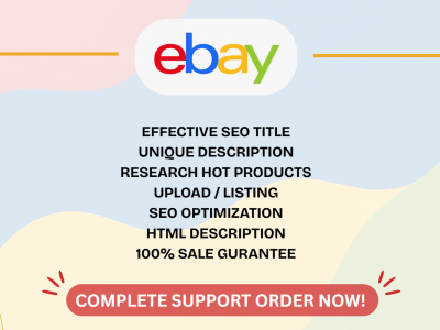 🛍️ Expert eBay Lister & Virtual Assistant for Daily Tasks | Upwork