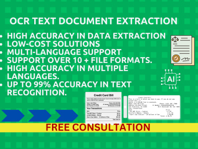 Text extracted from images and pdfs, document using ocr python scripts | Upwork