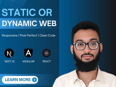 Build a Static or Dynamic Website with React, Next.js, or Angular | Upwork