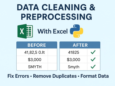 Clean and organize messy datasets using python and excel | Upwork