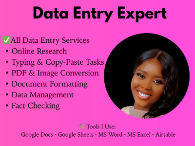 All types of data entry services: PDF Conversion to Excel & Google Sheets | Upwork