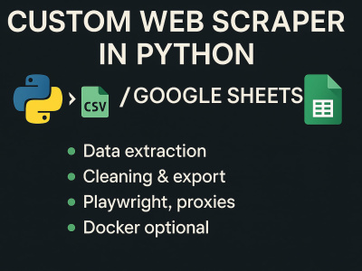 Build a custom Python web scraper to CSV/Google Sheets | Upwork